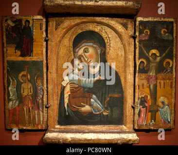The *Maestro di Santa Maria Primerana Triptych* depicts the Madonna and ...