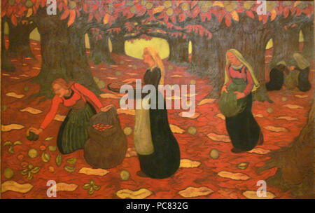 Georges Lacombe's 'Automne, les ramasseurs de noisettes' depicts autumn ...
