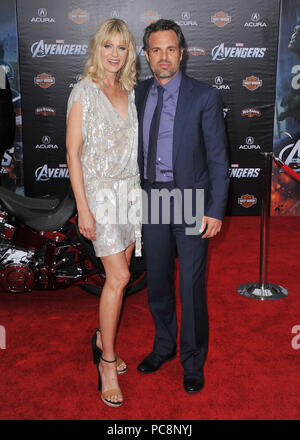 Mark Ruffalo and his girlfriend Sunrise Coigney attending the ...