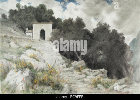 'Klosterruine Santa Scholastica' by Brioschi Othmar depicts the ruins ...