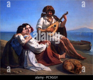 A musician on the neapolitan coast Stock Photo - Alamy