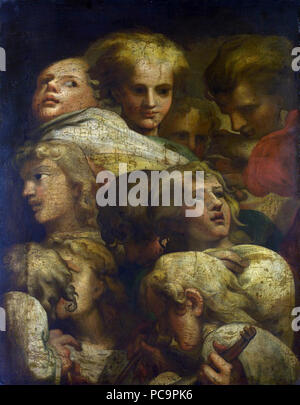 Group of Heads by Correggio Stock Photo - Alamy