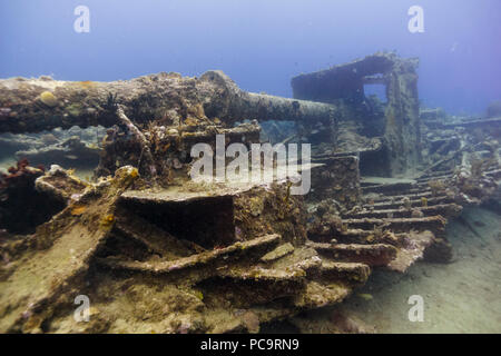 Diving the wreck of the RMS Rhone in the British Virgin Islands from a ...