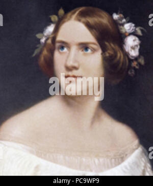 Portrait of Jenny Lind, the Swedish opera singer known for her ...