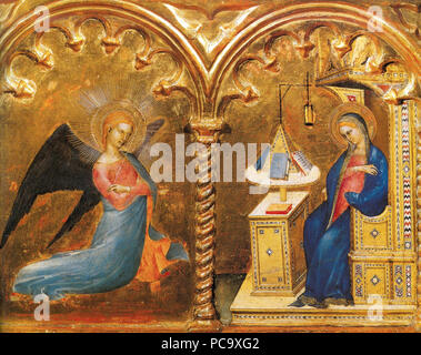 Prato Polyptych, Annunciation Stock Photo - Alamy