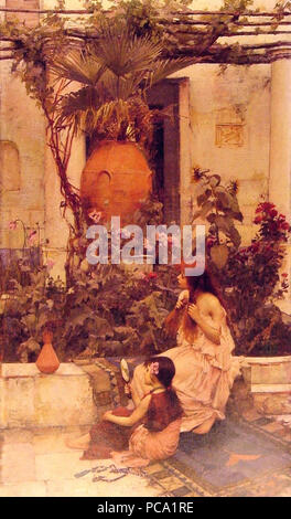 'At Capri' by John William Waterhouse is a painting that captures a ...