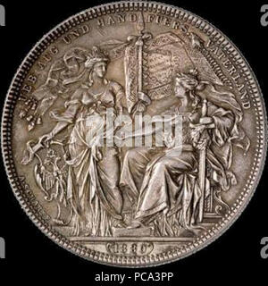 AHG 2 florin 1880 Schuetzenpreis obverse Stock Photo - Alamy