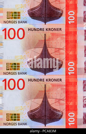 Norwegian currency notes, Bergen City, Hordaland County, Norway Stock ...