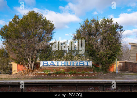 Historic Bathurst Railway Station, opened in 1876 and still a fully ...