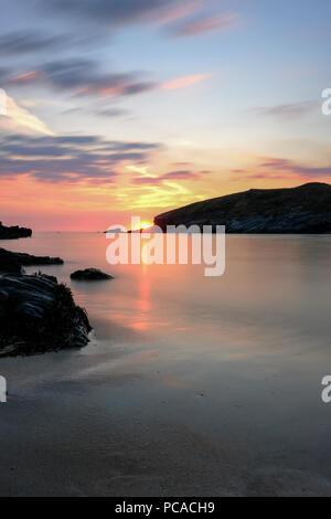 Beautiful long exposure sunset shot of a seascape view of Paphos ...