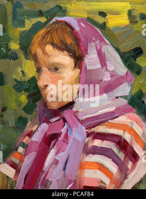 oil painting, portrait, handmade Stock Photo - Alamy