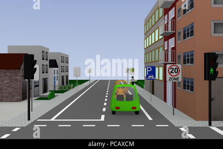 German sign at the end of a pedestrian zone Stock Photo - Alamy