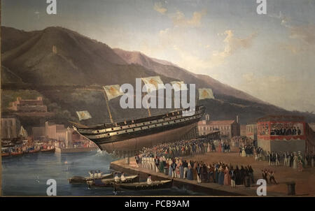 'Varo del Vascello Vesuvio in Castellammare' is a famous painting by ...