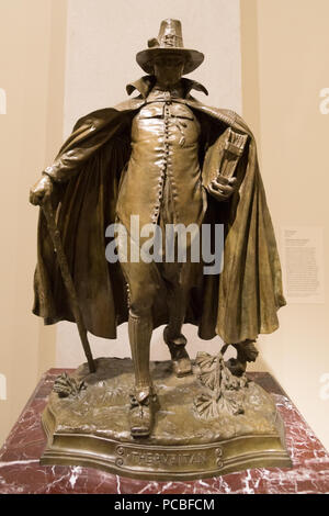 The sculpture 'The Puritan' by Augustus Saint Gaudens depicts Deacon ...