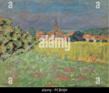 91 LE CHAMP DE BLÉ DEVANT L'ÉGLISE Stock Photo - Alamy