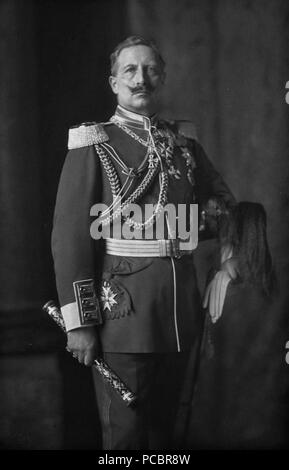 A portrait of Kaiser Wilhelm II, the German Emperor, featuring his ...