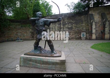 The Robin Hood statue, in Nottingham Castle, is a symbol for the city ...