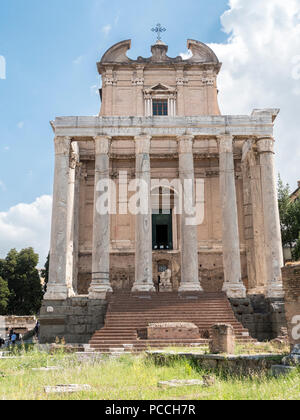 The temple of Romulus in the forum, the political and trade center of ...