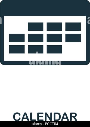 Calendar icon. Simple element from digital disruption collection. Line ...