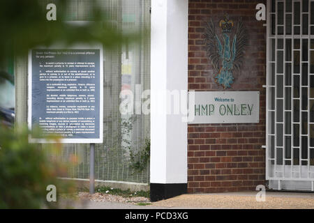 A view of Onley Prison, near Rugby, from where former English Defence ...