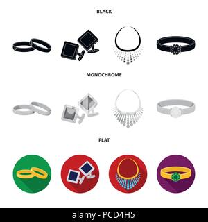 Wedding rings, cuff links, diamond necklace, women ring with a stone ...