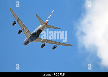 Undercarriage of British Airways Boeing 747 Jumbo Jet landing at London ...