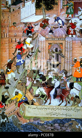 Akbar supervises the building of the Fort at Agra Stock Photo - Alamy