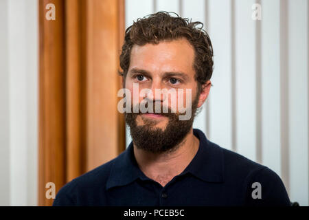 Northern Irish actor Jamie Dornan (right) with his sister Jessica ...