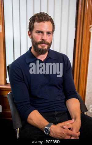Northern Irish actor Jamie Dornan (right) and his sister Jessica Dornan ...