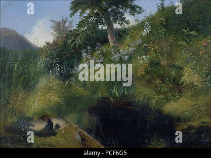'The Old Bog Hole' by Louis Rémy Mignot, painted in 1856, is an ...