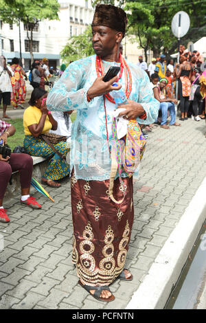 Emancipation Day parade in Port of Spain, Trinidad Stock Photo ...