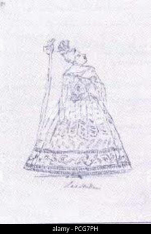 This is a caricature of Anna Maria Strada, an opera singer. The ...