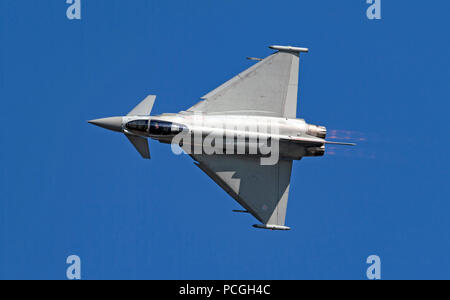 A Eurofighter Typhoon on display at the Defence and Security Equipment ...