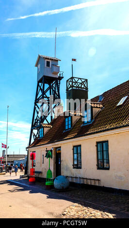 Harbour watchtower, Denmark Stock Photo - Alamy