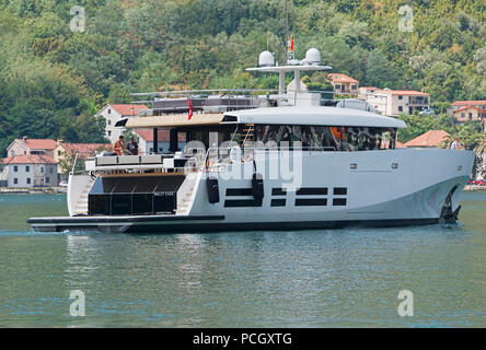 Large Yacht Bay of Kotor Montenegro Stock Photo - Alamy