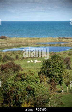 Ver-sur-Mer (Normandy, north-western France): aerial view of the ...