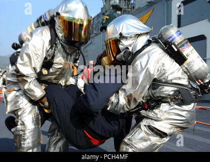 US Navy The flight deck crash and salvage crane aboard the aircraft ...
