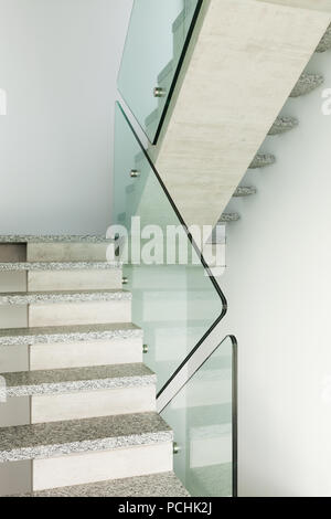 Modern building, granite staircase, interior Stock Photo - Alamy