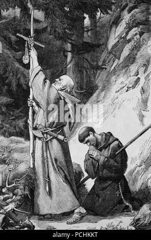 Carolingian age. Germany. Benedictine monastery. Convent school. Early ...