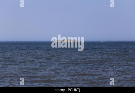 Isle of Inchmickery in Firth of Forth Scotland July 2018 Stock Photo ...