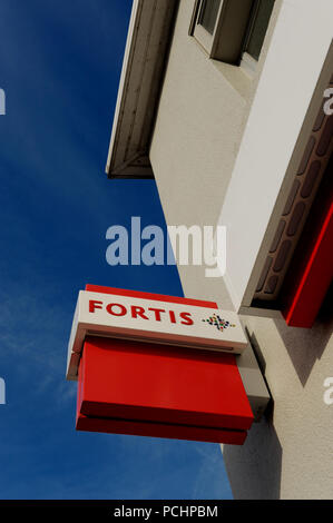 Fortis Bank agency in Dworp, Brussels (Belgium, 27/08/2008 Stock Photo ...