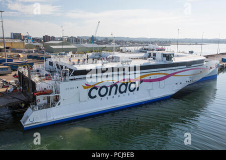 A Condor ferry in Poole Harbour, headed for the Channel Islands Stock Photo - Alamy