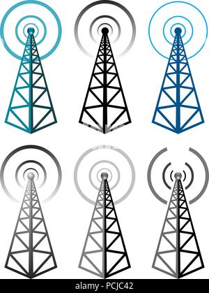 radio tower symbols Stock Vector Image & Art - Alamy