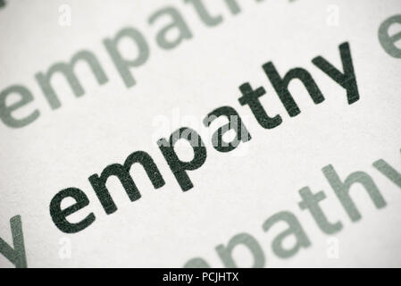 Word empathy on dictionary page, macro close-up Stock Photo - Alamy