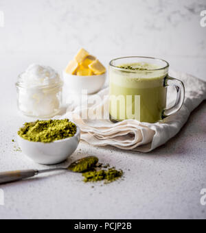 BULLETPROOF MATCHA. Ketogenic keto diet hot drink. Tea matcha blended ...