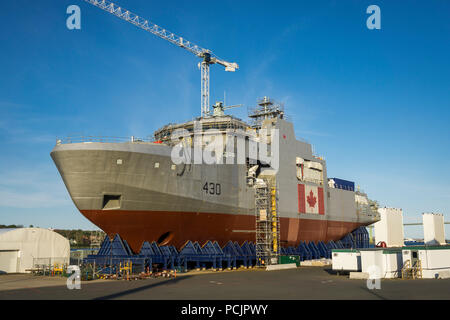 Construction continues on the future HMCS HARRY DEWOLFE at Halifax ...