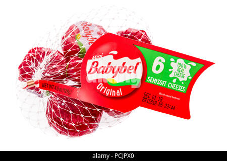 Babybel cheese in red wax cover with wedge sliced off Stock Photo - Alamy