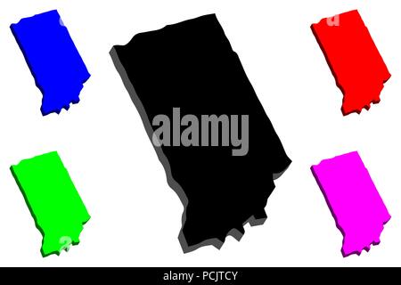 Indiana map. Borders of Indiana for your infographic. Vector US state ...