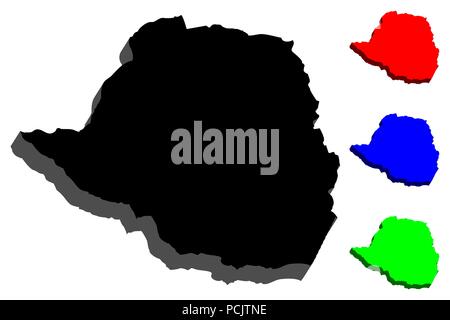 Zimbabwe map. Borders of Zimbabwe for your infographic. Vector country ...
