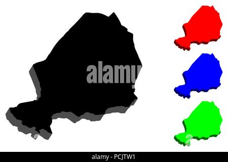 Niger map. Borders of Niger for your infographic. Vector country shape ...